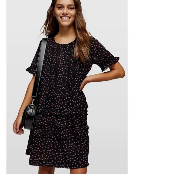 Topshop | Dresses | Topshop Ladder Trim Mini Dress | Poshmark
